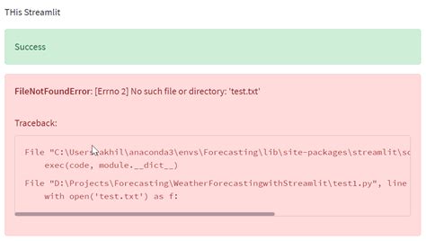 Python I Am Not Able Display Content Of File Using Stream Lit On To