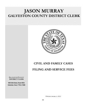 Fillable Online Co Galveston Tx Pages District Clerk S Office Forms