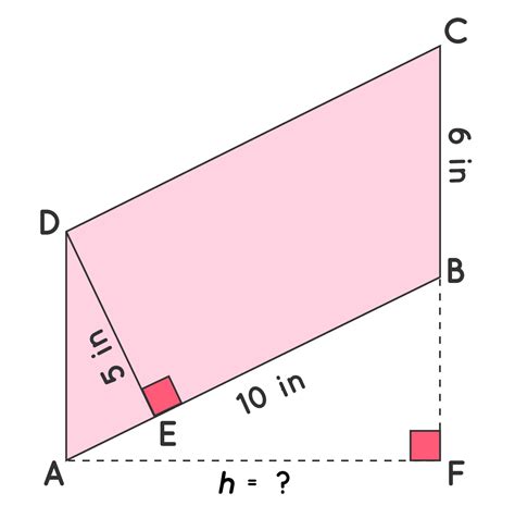 parallelogram formula what is parallelogram formula e
