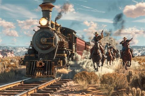 Premium Photo Delve Into The Heart Of A Western Train Heist As B