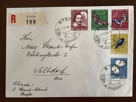 1956 Brief Satz Serie Pro Juventute PJ Stäfa Kaufen auf Ricardo
