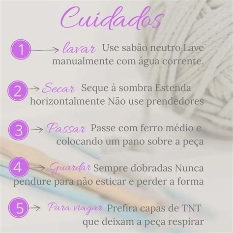 Jack crochêLuxo on Instagram Como cuidar da sua peça em crochê