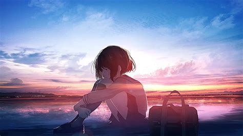Anime Girl Paper Plane Sunset Live Wallpaper Moewalls