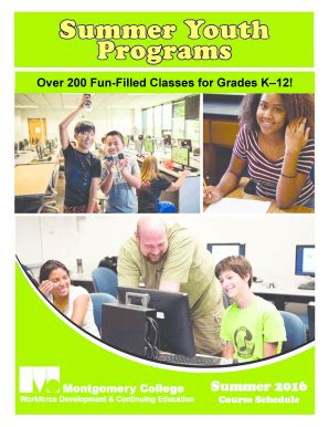 Fillable Online Summer Youth Programs And Camps For Grades K 12 At
