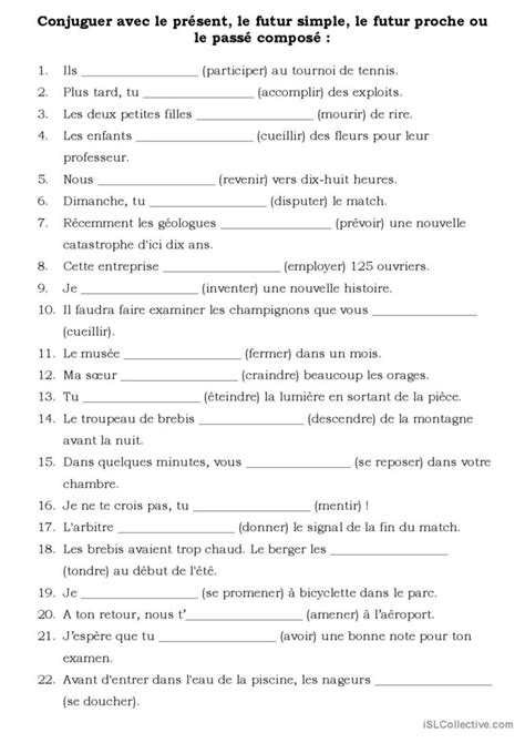 Les temps mélangés 2 pratique de la Français FLE fiches pedagogiques