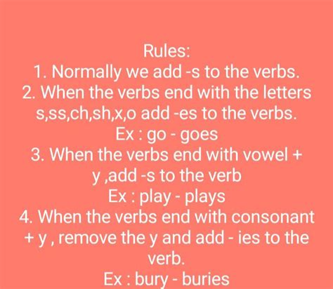 Present Tense Adding S Es Ies To The Base Verbs English Grammar
