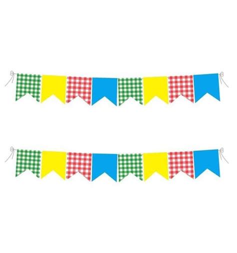 20 Bandeirinhas De Festa Junina Julina TNT Faixa Decorativa Piffer