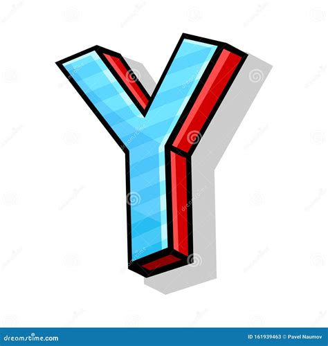 Isometric Colorful Capital Letter U From ABC Colorful English Alphabet