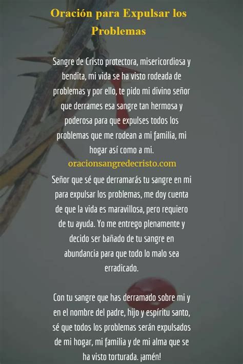 Oración a la sangre de cristo para expulsar los problemas del Hogar