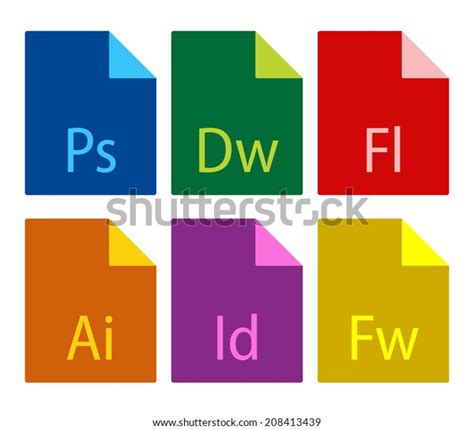 File Type Icons Stock Vector Royalty Free 208413439