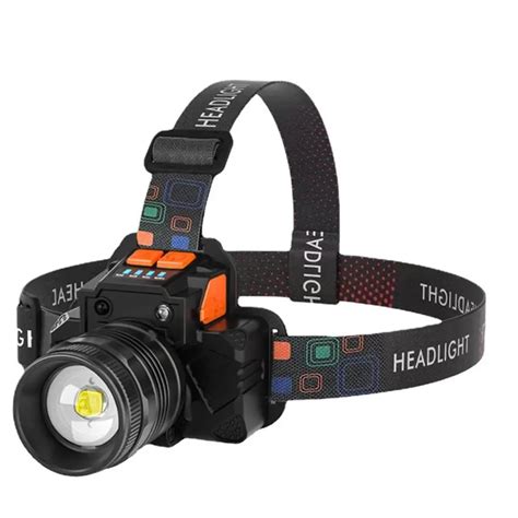 Usb recarregável ao ar livre led farol 1200mah bateria de lítio super