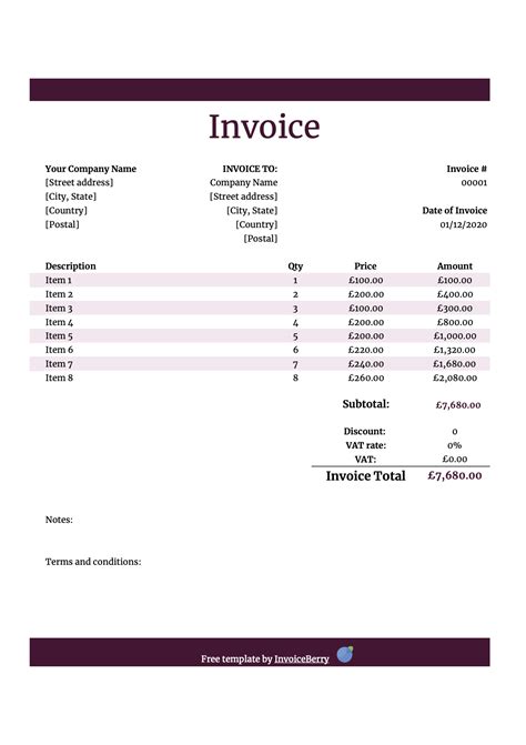 Free Google Drive Invoice Templates Blank Docs Sheets Invoices