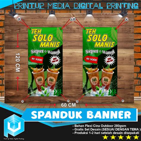 Jual Spanduk Banner Es Teh Solo Ukuran X Free Desain Custom