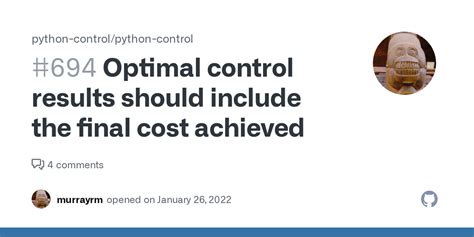Optimal Control Results Should Include The Final Cost Achieved Issue