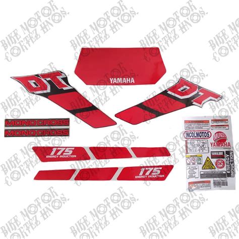 Bike Motor Cortez Hnos Calcomania Completa Advertencias Yamaha