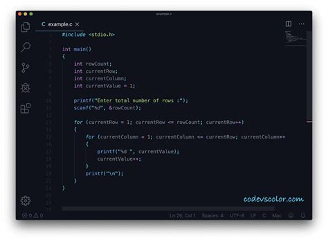 C Program To Print Floyd S Triangle CodeVsColor