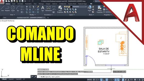 Comando Mline No Autocad Linhas Paralelas Youtube