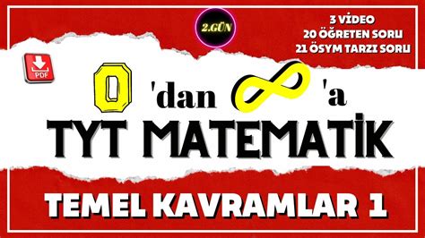 TYT Matematik Temel Kavramlar 1 TYT Matematik Kampı 2 Gün 2023