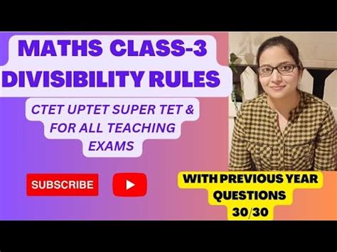 MATHS CLASS 3 DIVISIBILITY RULES NUMBER SYSTEM CTET UPTET SUPER