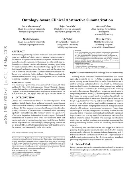 pdf ontology aware clinical abstractive summarization