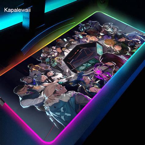Valorant RGB Gaming Mouse Pad Valorant Led Gaming Desk Mat Etsy