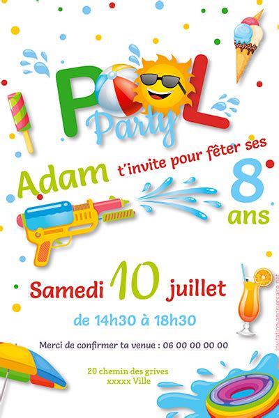 Modele De Carte D Invitation Anniversaire A Imprimer Gratuit