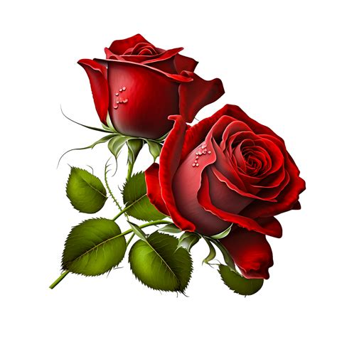 Orignal Nature Beautifull Red Rose Flower With Green Leaf 21780281 PNG