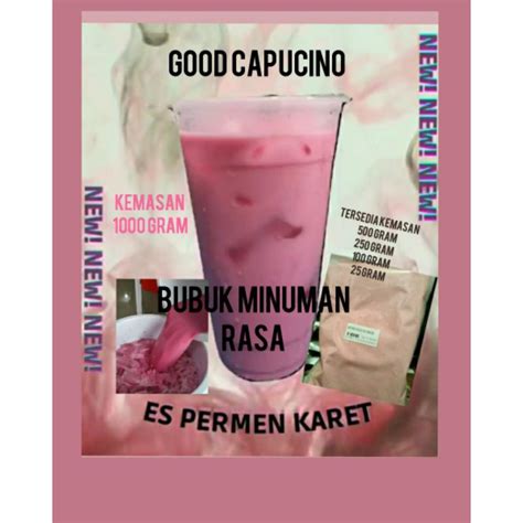 Jual Bubuk Minuman Es Permen Karet Powder Drink Bubble Gum Pink Serbuk