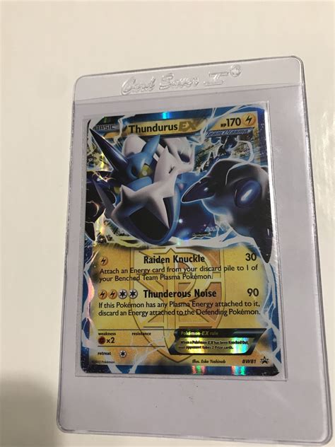 Pokemon Thundurus Ex Bw Black Star Promo Full Art Holo Foil Ultra