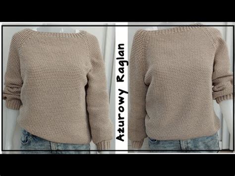 Nr A Urowy Dwustronny Sweter Na Szyde Ku Raglan Od Do U Tutorial