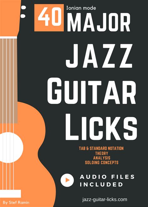 40 Major Jazz Guitar Licks PDF EBook Method With Audio Files