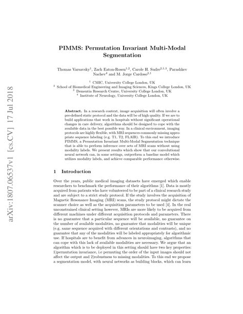 pdf pimms permutation invariant multi modal segmentation