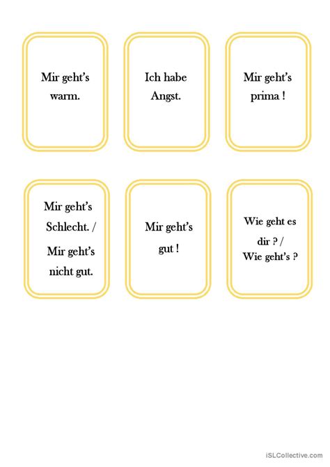Wie Geht S Memory Deutsch Daf Arbeitsbl Tter Pdf Doc