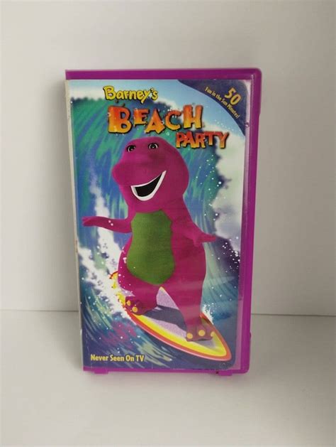 Barney Friends Beach Party VHS Video Tape Sing Along Songs Etsy UK