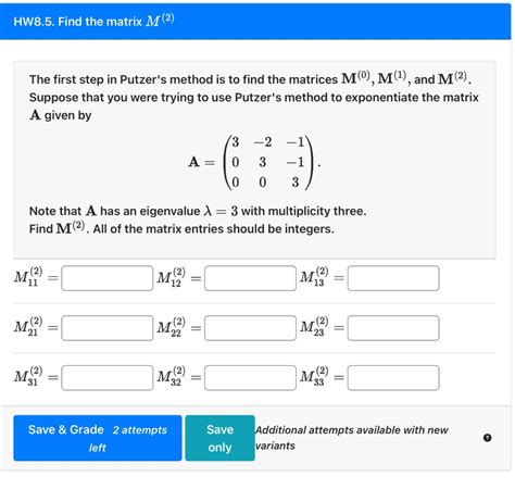 solved the first step in putzer s method is to find the
