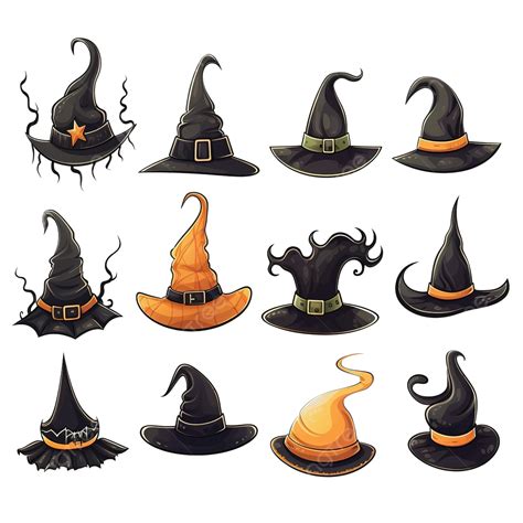 Sombreros De Halloween PNG dibujos Colección De Ilustraciones De