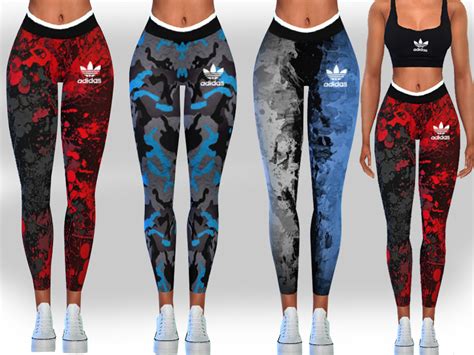 The Sims Resource Female Digital Print Athletic Leggings