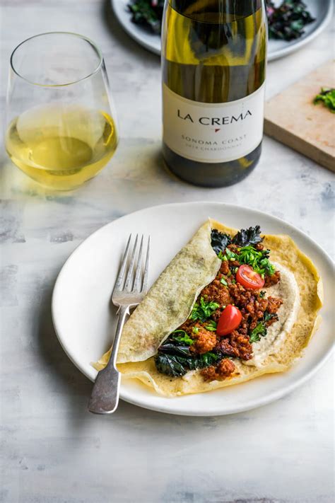 Chorizo Shawarma Crepes With Lemon Tahini La Crema