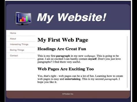 HTML Create Simple Web Page With HTML CSS For Beginners YouTube