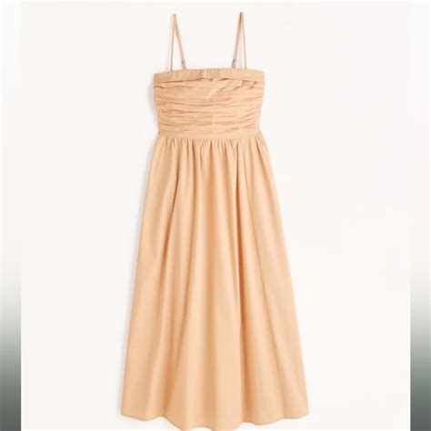 Abercrombie Fitch Dresses Nwt Abercrombie Poplin Strapless Midi