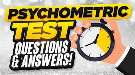 PSYCHOMETRIC TESTS How To PASS A Psychometric Test SAMPLE PRACTICE
