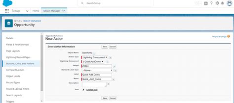 how to configure salesforce lightning components for custom actions forcetalks