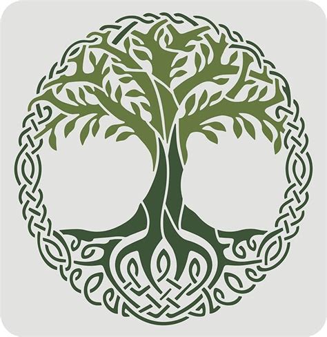 FINGERINSPIRE Gabarit De Pochoir Arbre De Vie 30x30cm Pochoirs De