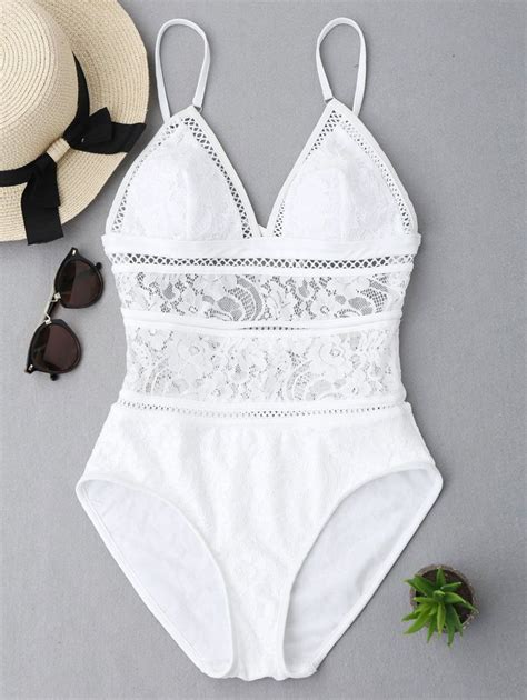 SHARE Get It FREE Lace Sheer Backless One Piece SwimsuitFor Fashion