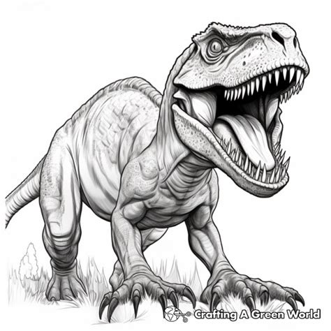 T Rex Coloring Pages Free Printable