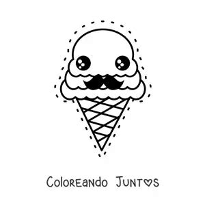 Dibujos Kawaii De Helados Para Colorear Gratis Coloreando Juntos