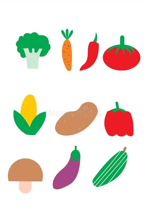 Ilustración De Dibujos Animados De Hortalizas Frescas Ilustración del
