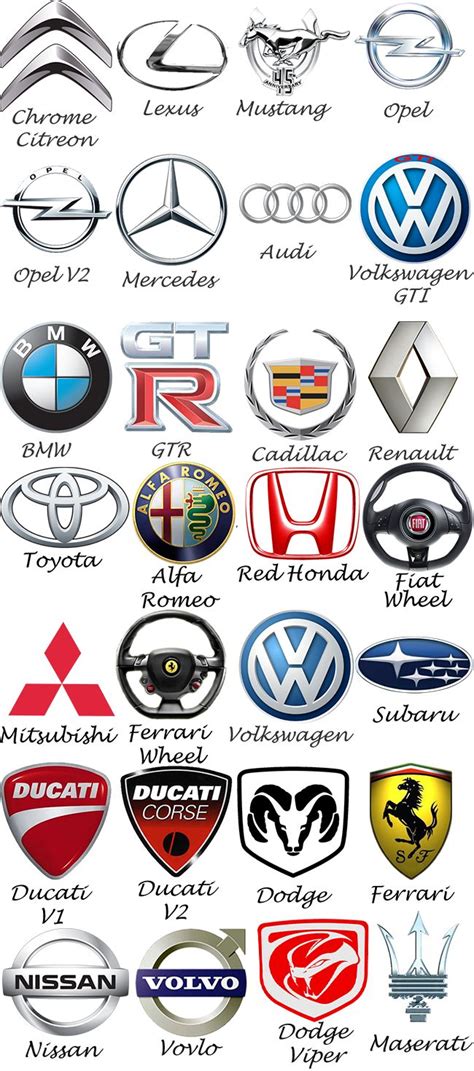 Open Full Size Cars And Their Names List Logo Png Images Car And Bike