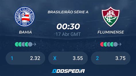 Bahia x Fluminense Placar ao vivo Palpites Estatísticas Odds