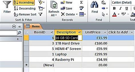 Sorting And Filtering A Record In Datasheet View Access All In One